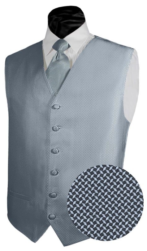 Boys Tuxedo Vest Backless Geo Vest Only French Blue SALE - Tuxedos Online