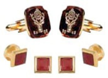 Elks Insignia Cufflinks and Ruby Studs - Tuxedos Online