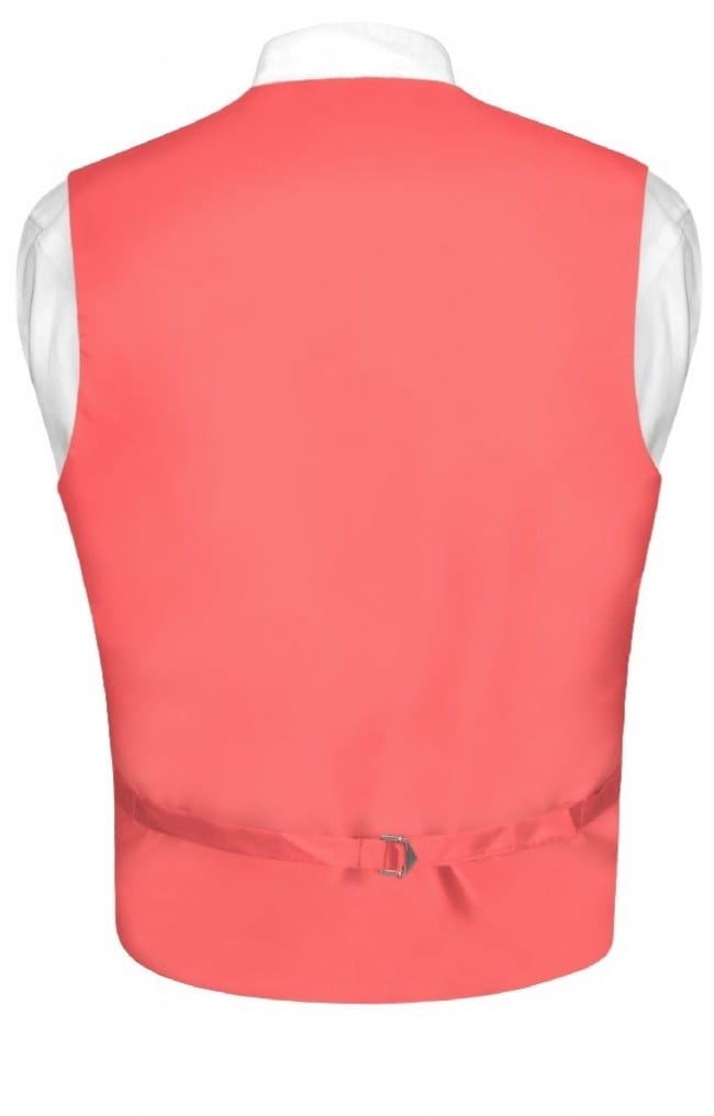 Mens Paisley Tone On Tone Coral Vest with Tie Set - Tuxedos Online