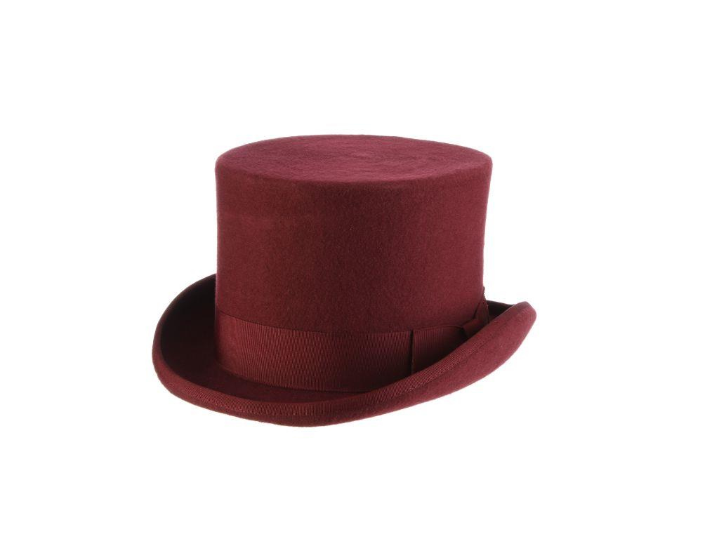 English Topper Hat All Wool Felt Top Hat in Many Colors - Tuxedos Online
